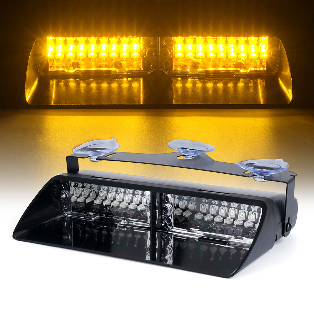 Led Emergency Vehicle Warning Lights 6 X Amber White 6 LED Strobe