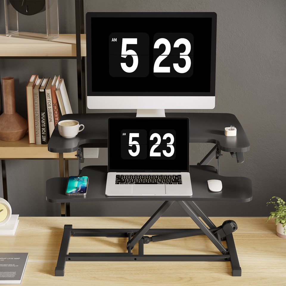 FLEXISPOT 28" Height Adjustable Home Office Desk Converter Computer ...