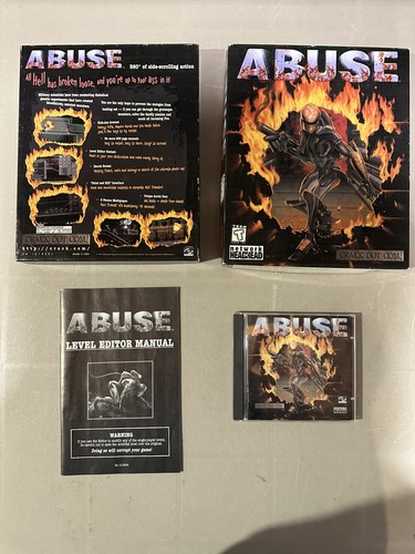 Abuse PC Game Crack Dot Com 1996 Vintage Rare CD-ROM And Manuals! CIB ...