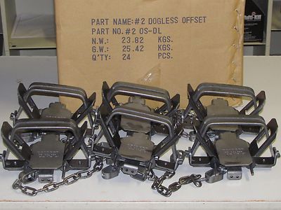 6 Bridger # 2 Offset Dogless Foothold Traps Coyote Fox Trapping new ...