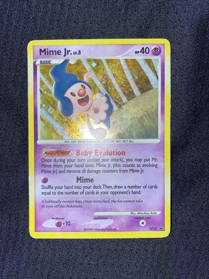 Mime Jr. LV.5 DP22 HOLO RARE Black Star Promo Diamond and Pearl ...