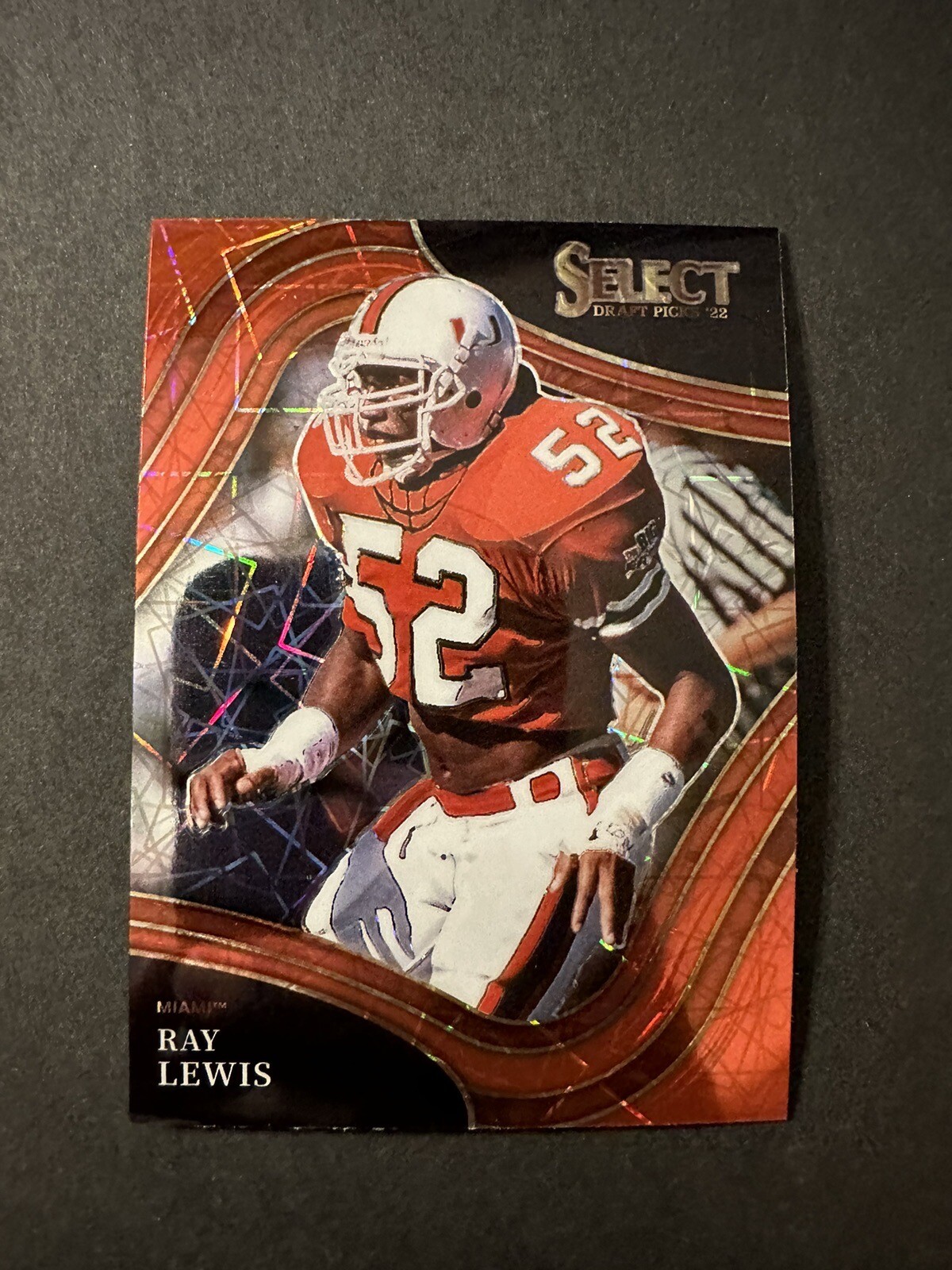2022 Panini Select Draft Ray Lewis Red Lazar Prizm Miami Hurricanes | eBay