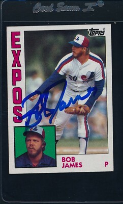 1984 Topps #579 Bob James Expos Signed Auto *41268 | eBay