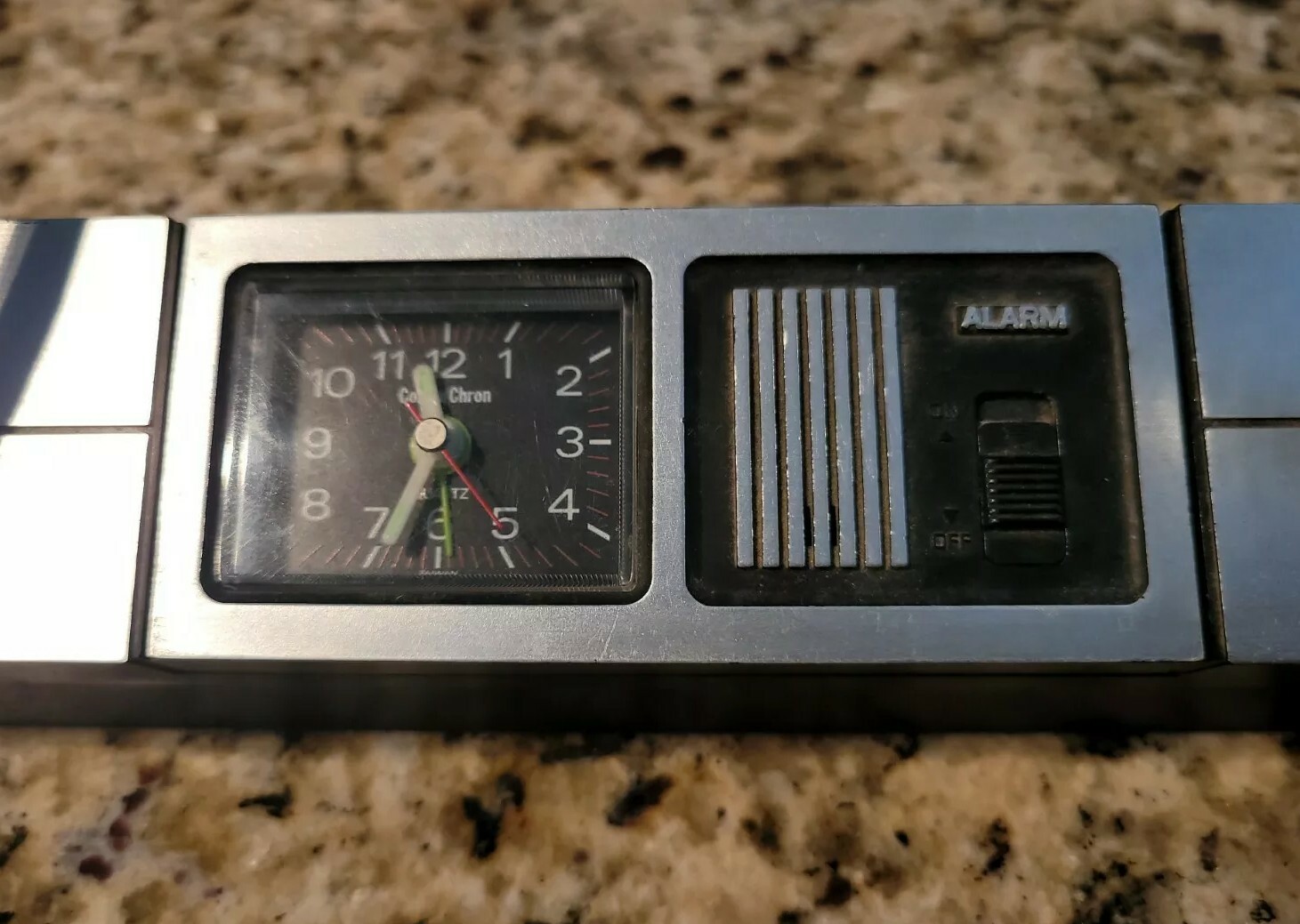 Small COMPU CHRON Desktop or Travel Alarm Clock w Pen Holder | eBay