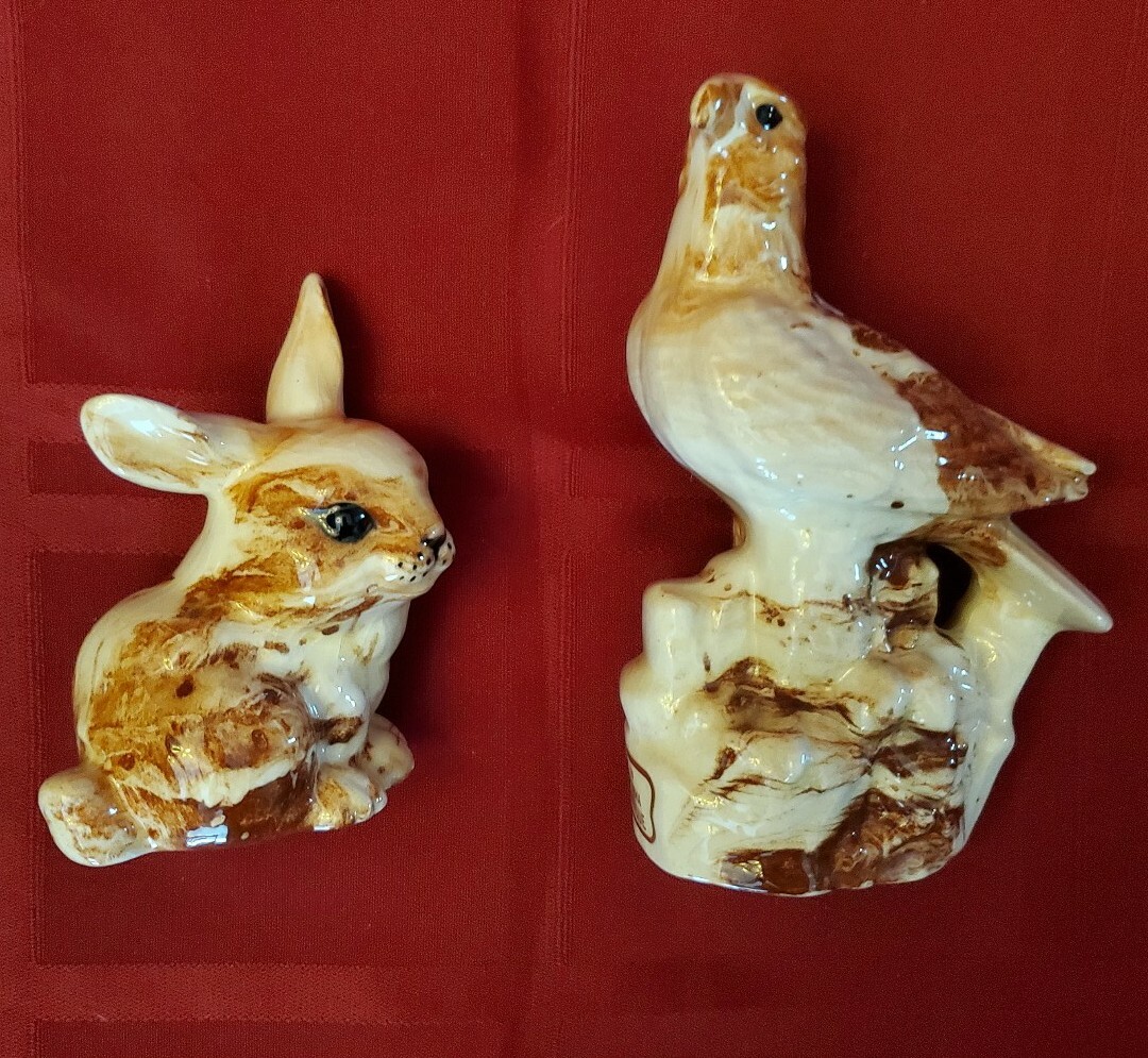 Vintage Alaskan Sitka Clay Perched Eagle and Rabbit Figurines LAC | eBay
