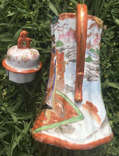 Hot Chocolate Asian Hand Painted Pot Orange | eBay