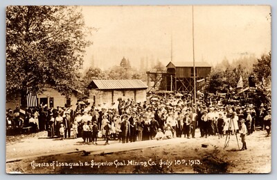 Issaquah & Superior Coal Mining Mine Issaquah Washington c1910 Real ...