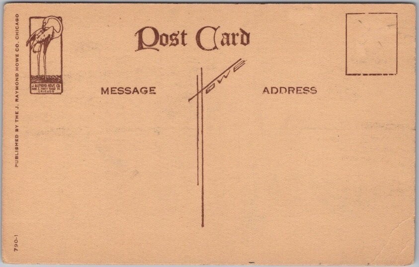 Vintage 1910s J. RAYMOND HOWE Art Deco Postcard "FOR OLD TIME'S SAKE ...