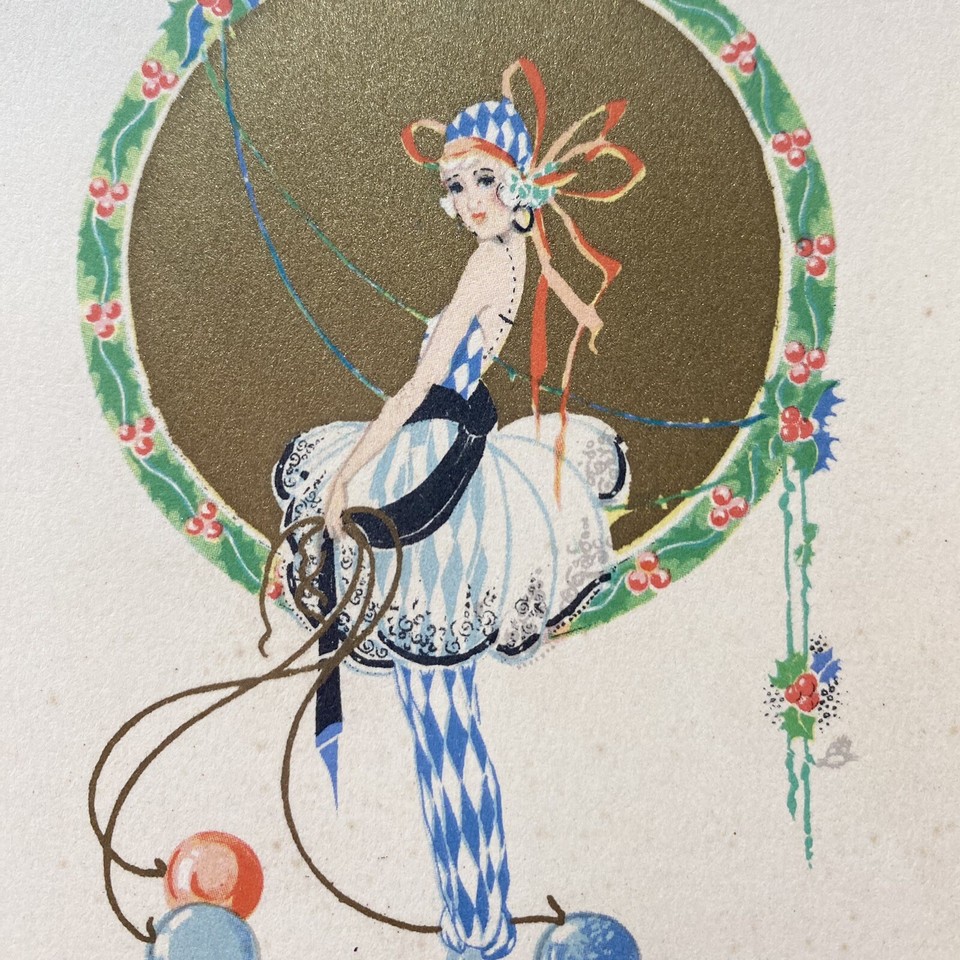 Beautiful Art Deco ca 1920s Raphael Tuck & Sons Christmas Holiday ...