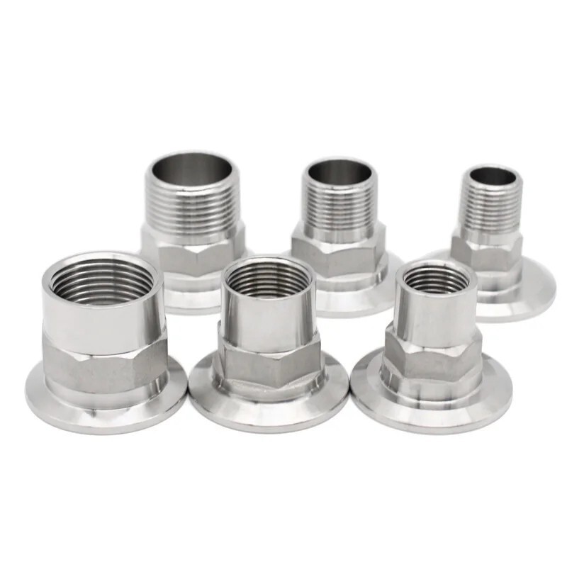 Sanitary SS304 Hexagon Male Thread Tri Clamp Adapter 1/2"-2" DN15 ...