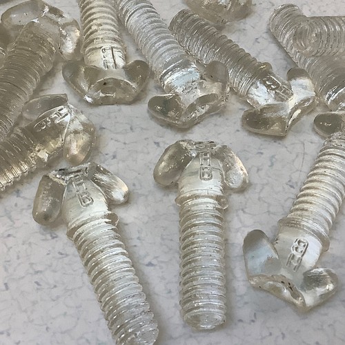 16 Threaded Clear Glass Neon Sign Supports 1 1/4” Long Marked HB ...