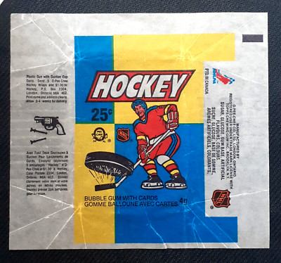 NHL WAX PACK WRAPPER 1983-84 O-PEE-CHEE 83-84 (LINDBERGH'S ROOKIE YEAR ...