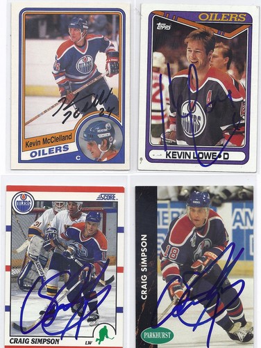 1990 Score #58 Craig Simpson Edmonton Oilers Signed Autographed Card ...