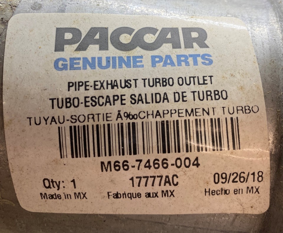 Peterbilt Kenworth M66-7466-004, M66-7466-005 Exhaust Pipe, NEW OLD ...