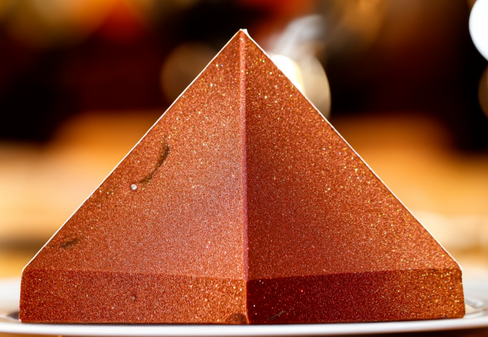 110MM Red Goldstone Pyramid Red Sandstone Crystal Healing Metaphysical ...