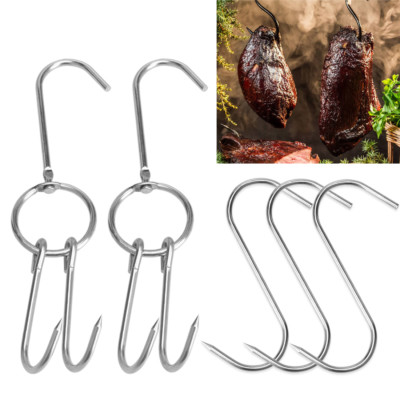 5pcs Stainless Steel S Hooks Kitchen Meat Hanger Hanging Beef Duck ...