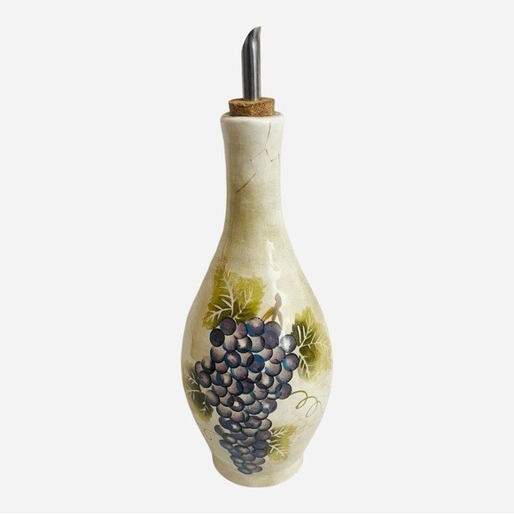 Cabernet Tabletoppers Unlimited Olive Oil Bottle 11" Hand Painted ...
