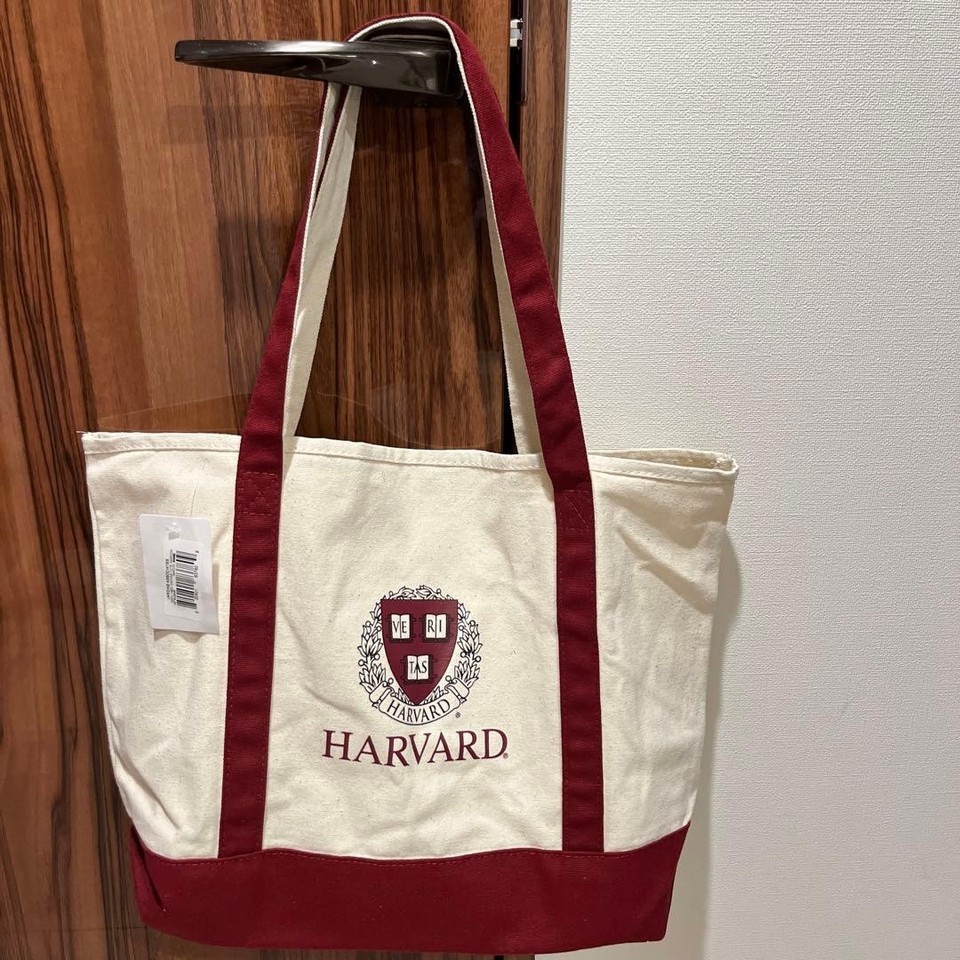 Harvard University Logo Canvas Tote Bag Beige/Red | eBay UK