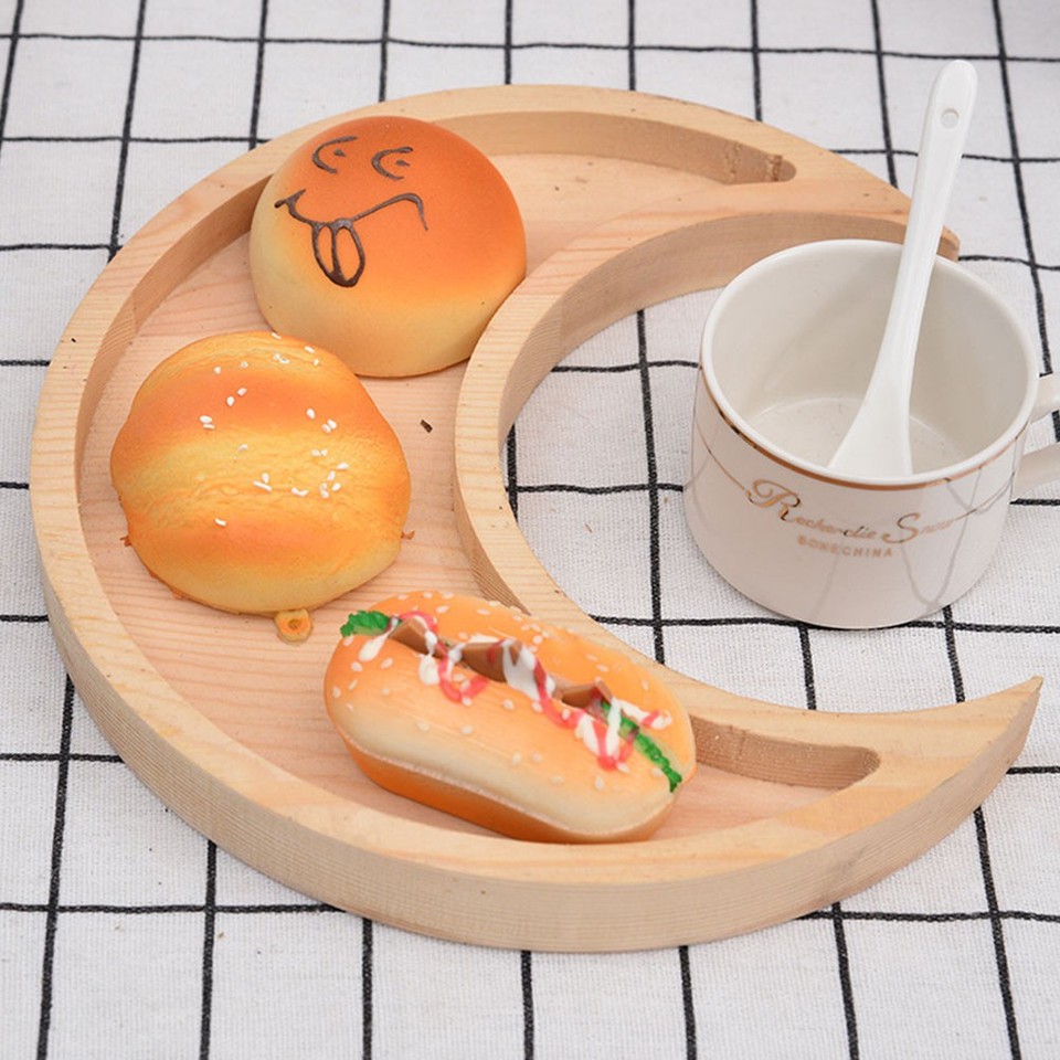 Party Dried Fruit Tray Moon Shape Dinner Plates Candy Container for ...