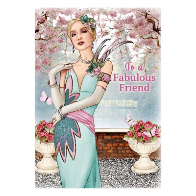 Art Deco Birthday Card for Friend - Flapper Lady 1920s - Great Gatsby ...