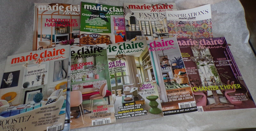 11 x Magazines - marie claire maison ( + 1 fascicule ) + 20 elle ...