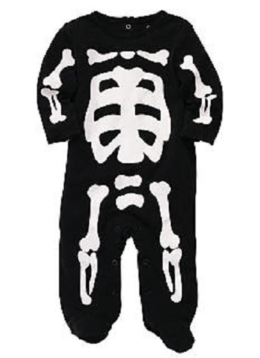 Carter's Black/White Unisex Skeleton Glow Screenprint 1-pc Halloween ...