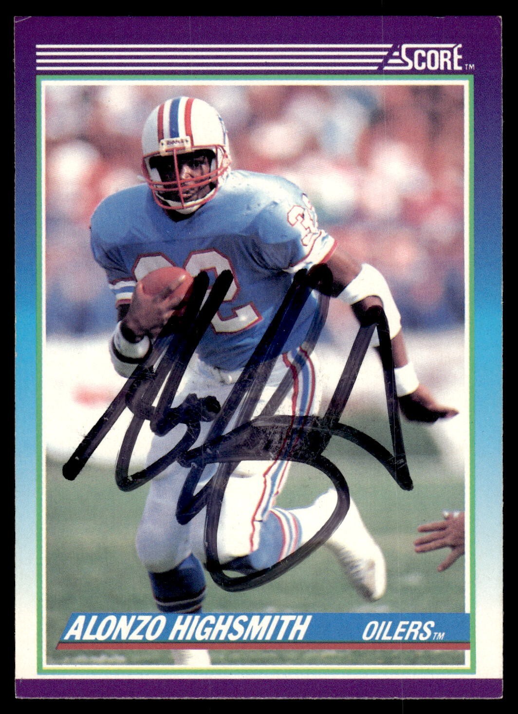 Alonzo Highsmith Score Autographed Signed Card | eBay