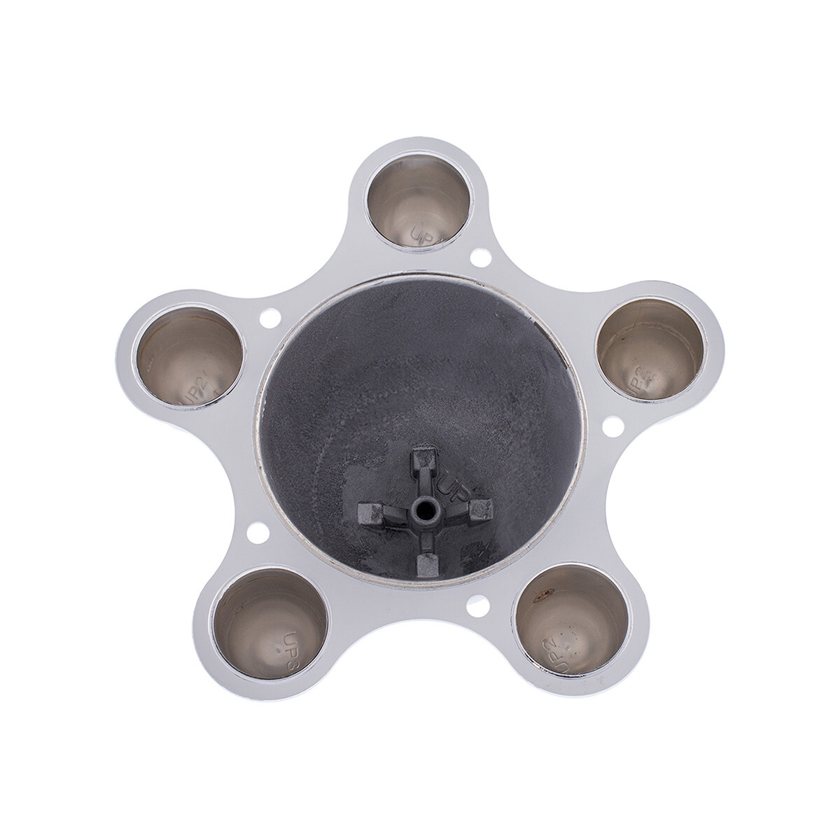 United Pacific C8057 Chrome 5 On 4-1/2" Vintage Spider Wheel Hub Cover ...