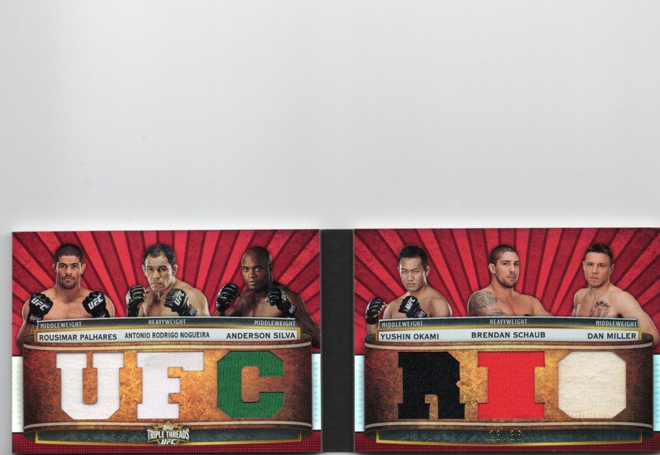 2012 Topps UFC Knockout Triple Threads Booklet /36 Anderson Silva TTRDC ...
