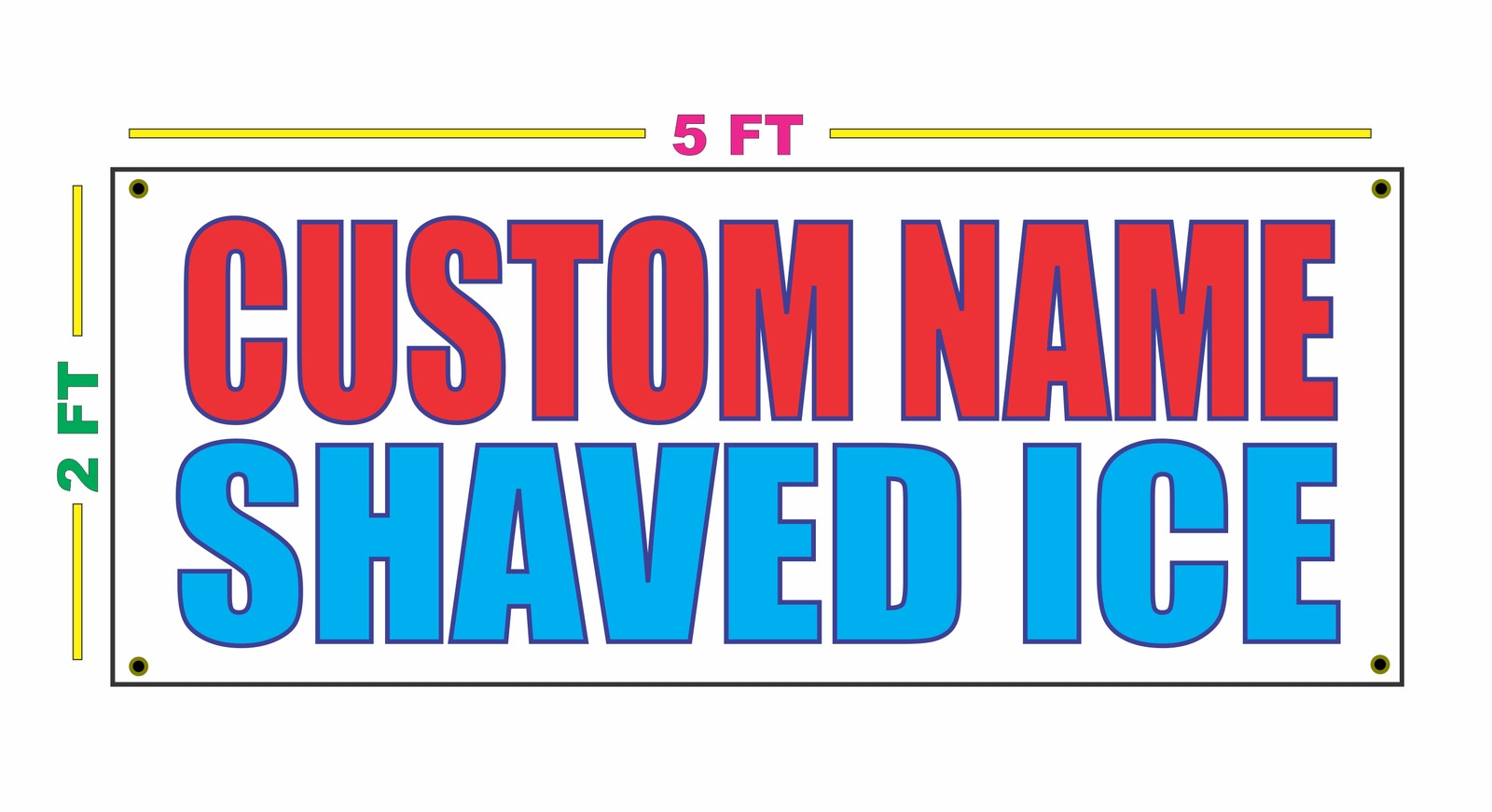 CUSTOM NAME SHAVED ICE Banner Sign NEW Larger Size Best Quality for the ...