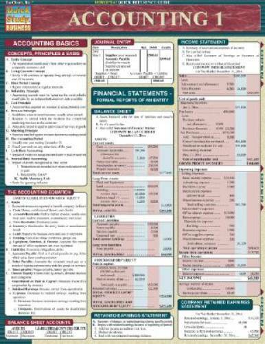 Accounting 1 (Quickstudy: Business) - Pamphlet By BarCharts, Inc ...