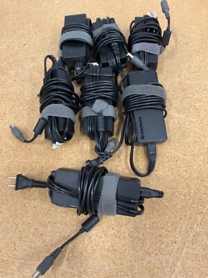 Lot of 7 Genuine Lenovo Yellow Circle Tip AC Adapters 90W Multiple ...