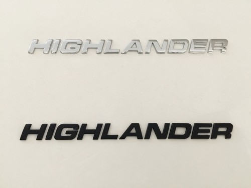 x1 HIGHLANDER Black /chrome 3D Emblem Badge Alphabet Letter number Car ...
