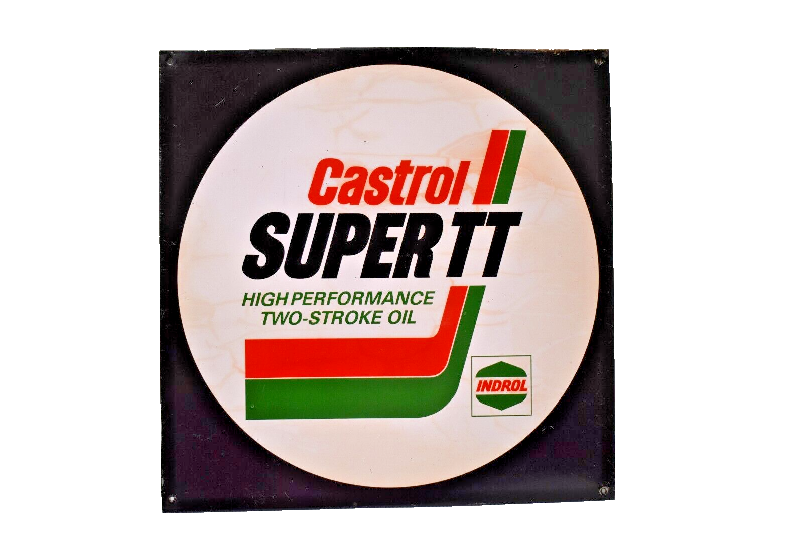 Vintage Castrol Motor Oil Sign Board Advertising Tin Litho Indrol Two ...