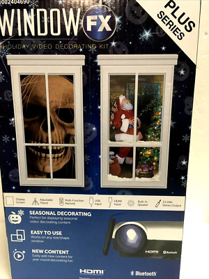 WindowFX Plus Projector Holiday Video Decorating Kit Christmas ...
