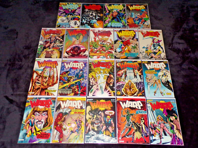 WARP 1 - 19 FIRST COMICS 1983 COMPLETE SERIES FRANK BRUNNER ART 1ST ...