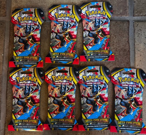 2025 Pokemon Mega Evolution Sleeved Booster Packs Lot Of 7 NEW RELEASE ...