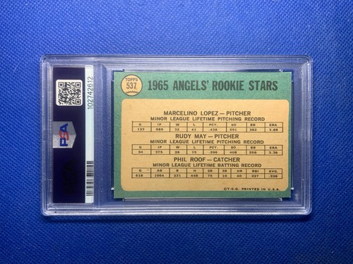 1965 Topps Baseball #537 Angels Rookies Lopez May Roof PSA 8 | eBay