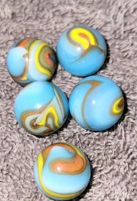 Vacor Mega Marble Lot Player Serpent Paler Blue Base Unusual Amazing ...