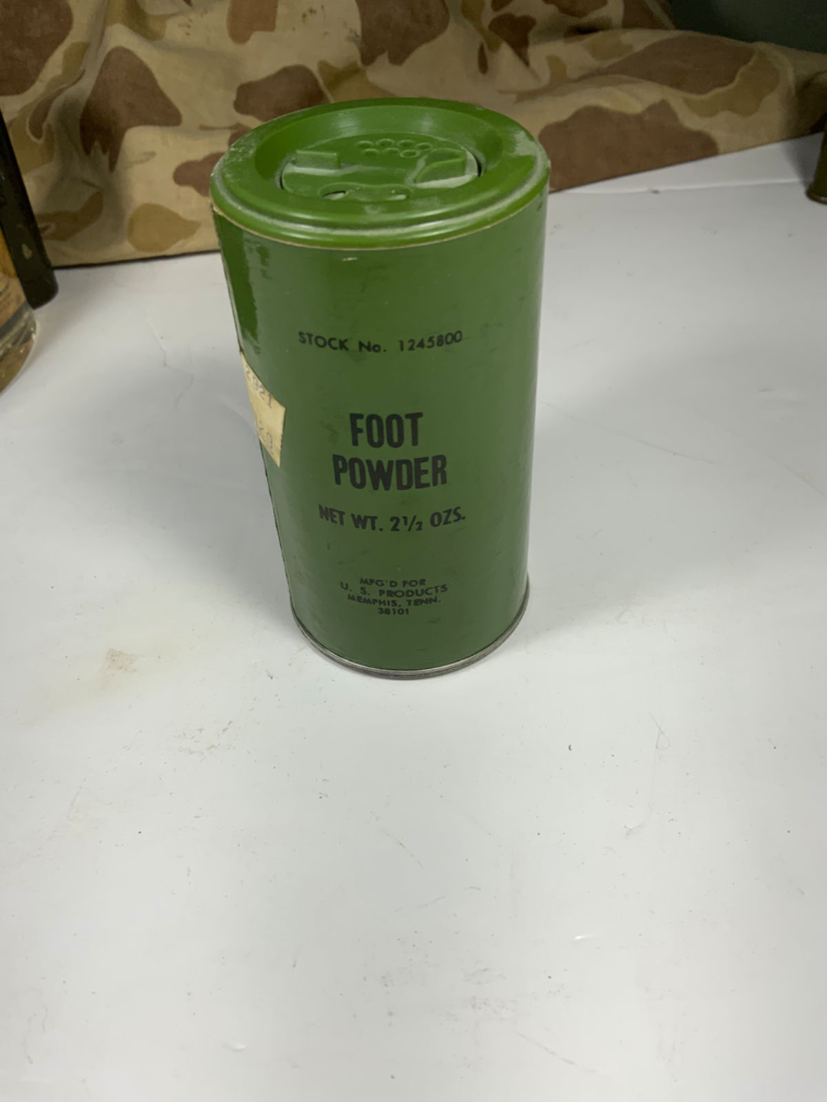 2 1/2 oz. US Army Foot Powder- Stock No. 1245800 #1 | eBay