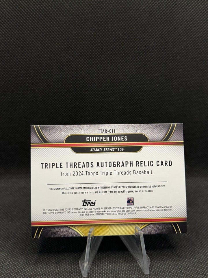 💥2024 Topps Triple Threads CHIPPER JONES AUTO Relic Card /18 #TTAR-CJ1 ...