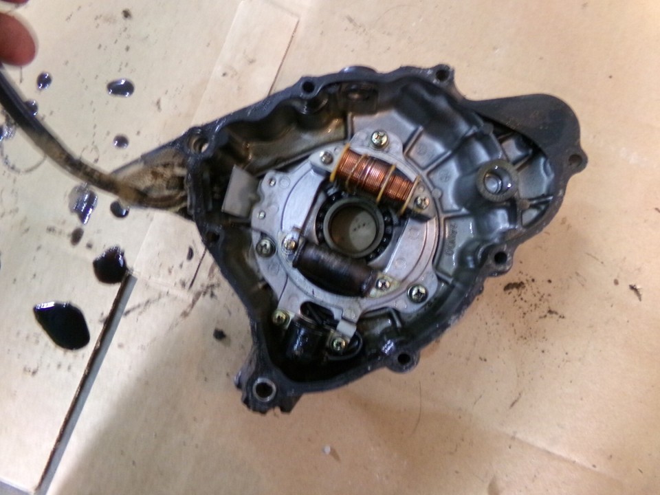 Yamaha Tri Moto YTM200 YTM 200 200E shaft 1984 84 stator coils cover ...