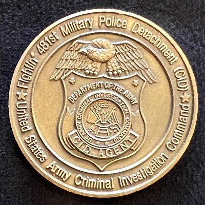 481st Military Police Detachment CID Vintage Challenge Coin | eBay