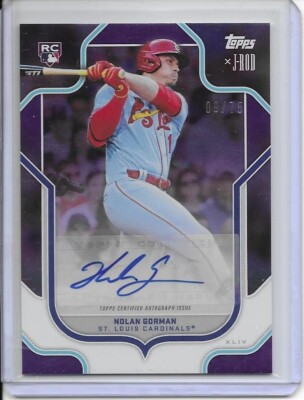 2023 Topps X J-Rod Nolan Gorman RC auto #9/75 purple foil SP | eBay