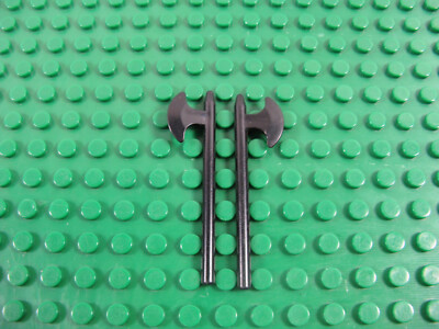 2x LEGO Black Axe Halberd Weapon Minifigure Vintage Castles #3848 | eBay