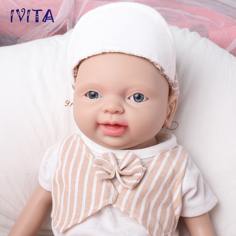 Lifelike Reborn Baby14.5"Boy Infant Pretty Baby Full Body Silicone Real ...