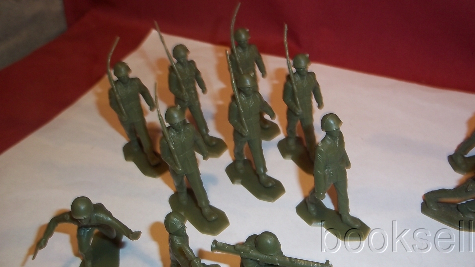 LOT OF 49 ORIGINAL 1960S MARX 54MM SP WAXY LIGHTER GREEN 2ND SERIES IWO ...