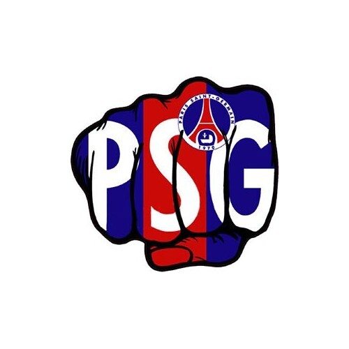 Sticker Paris PSG Football autocollant poing | eBay