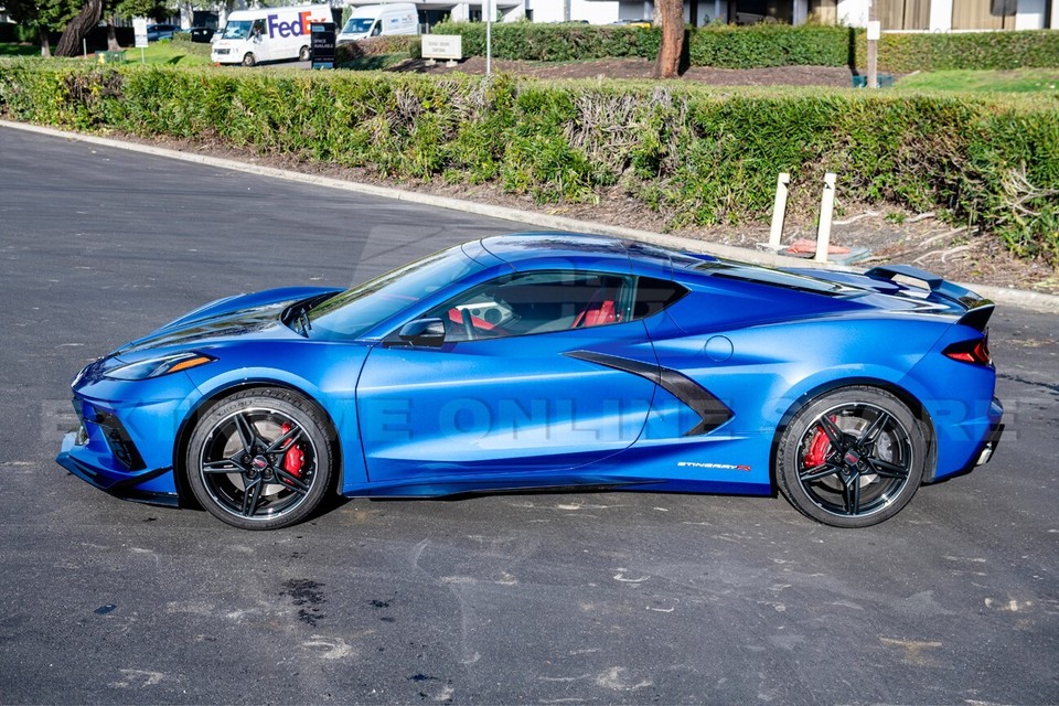For 20-Up Corvette C8 | Z06 Style CARBON FLASH METALLIC Side Skirts ...