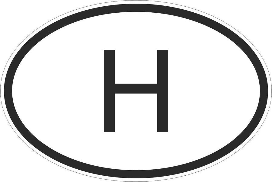 Sticker Flag Oval Code Country Car Motorbike Hungary Hungarian H | eBay